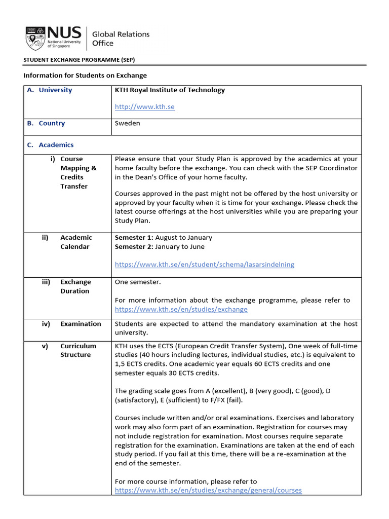 KTH Exchange Guide for Students | PDF | Cost Of Living | Travel Visa