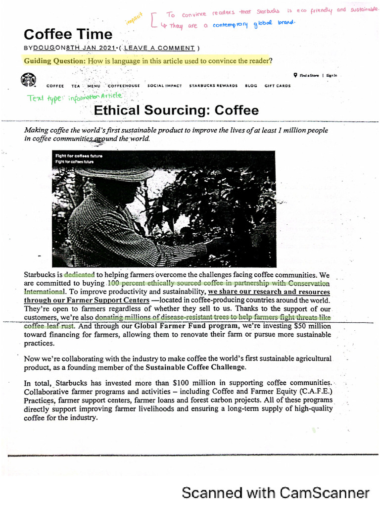 Ethical Sourcing Coffee | PDF