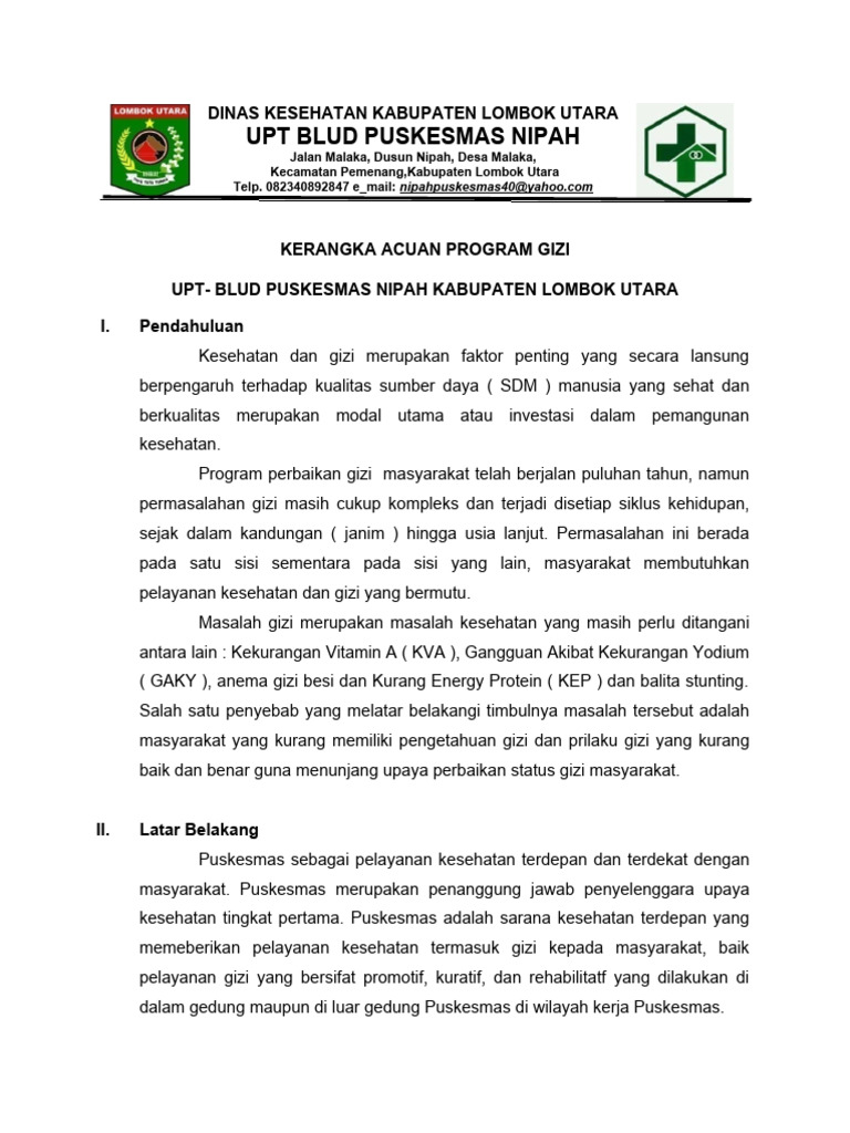 1 Kak Program Gizi 2023 | PDF