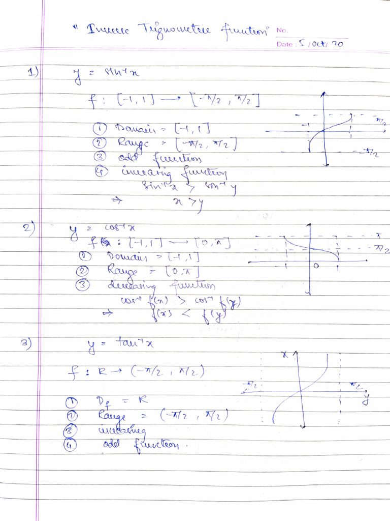 Inverse Trigonometry Function IIT JEE Maths Kakatiya PDF | PDF