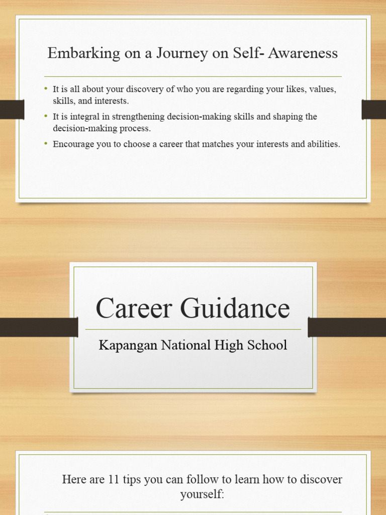 Grade 9 Career Guidance Activities | PDF | Self-Improvement