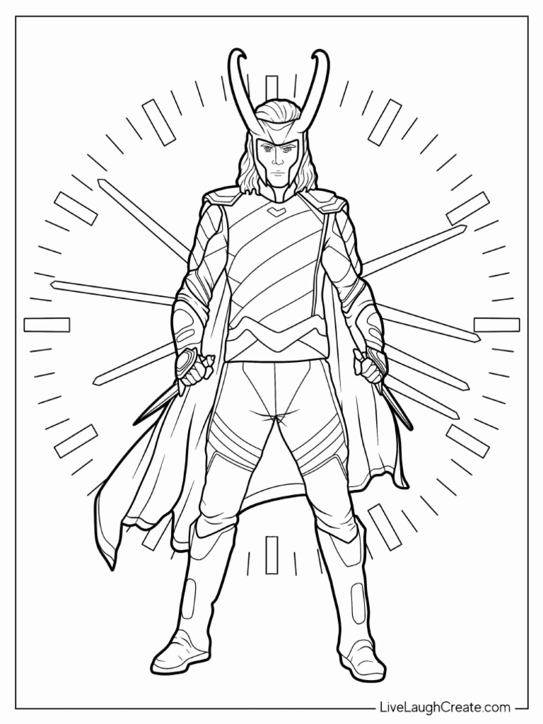 Loki Coloring Page | PDF