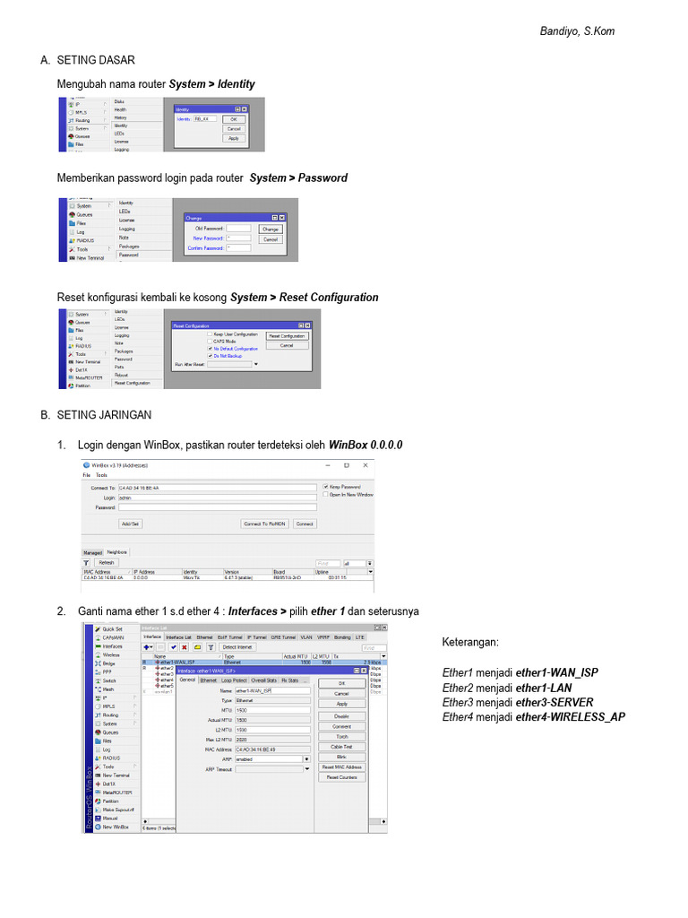 Mikrotik Router Sebagai Gateway NAT | PDF
