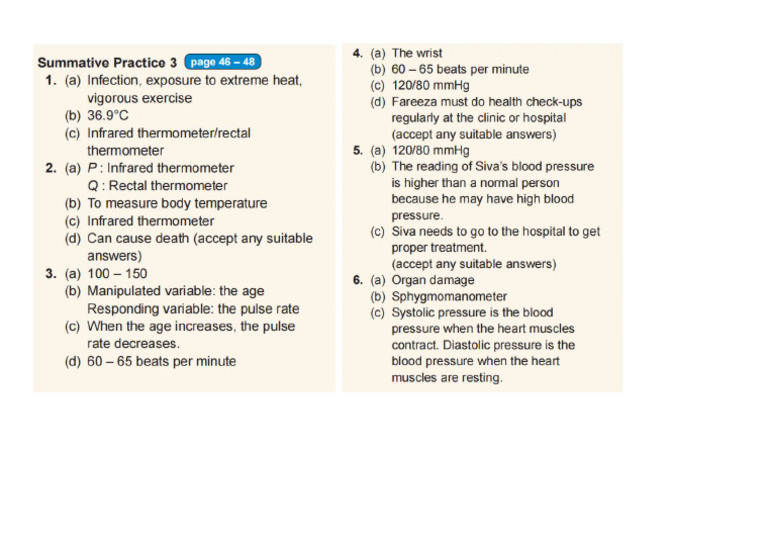 Summative Practice Answer | PDF
