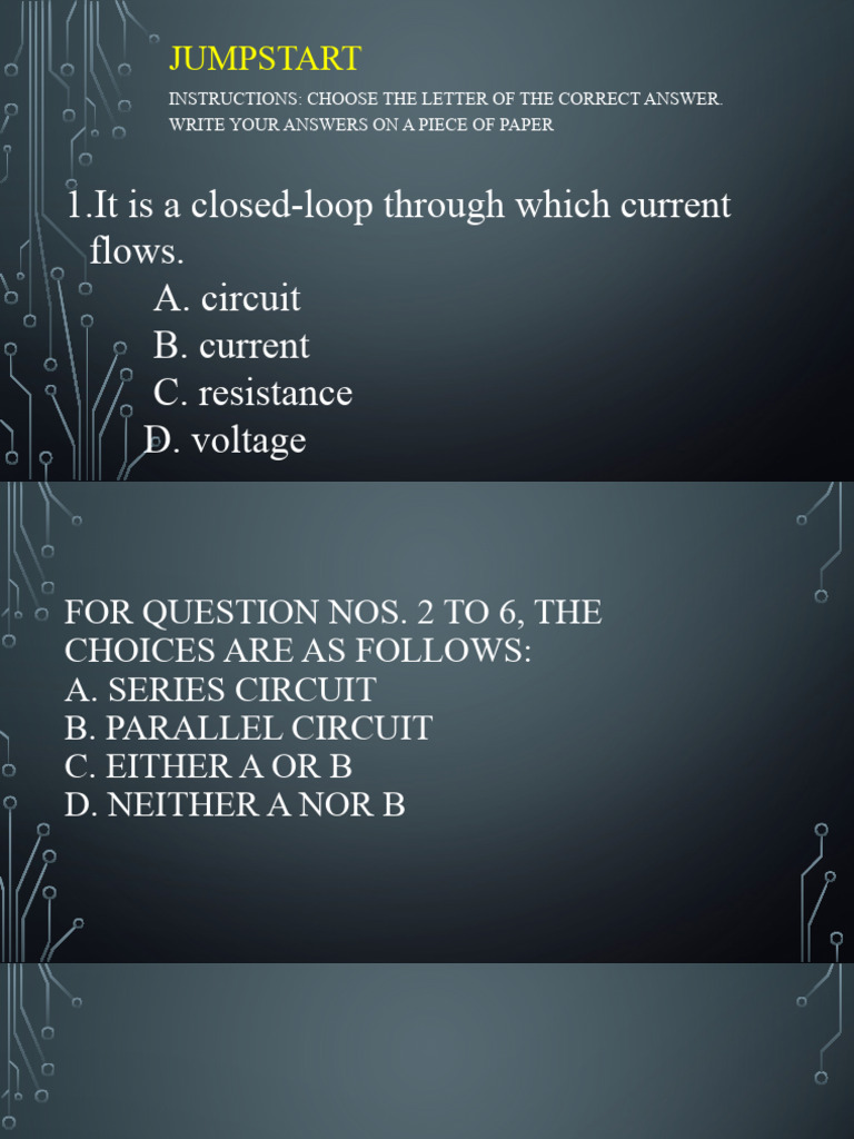 Grade 8 Electric Circuit Lesson | PDF