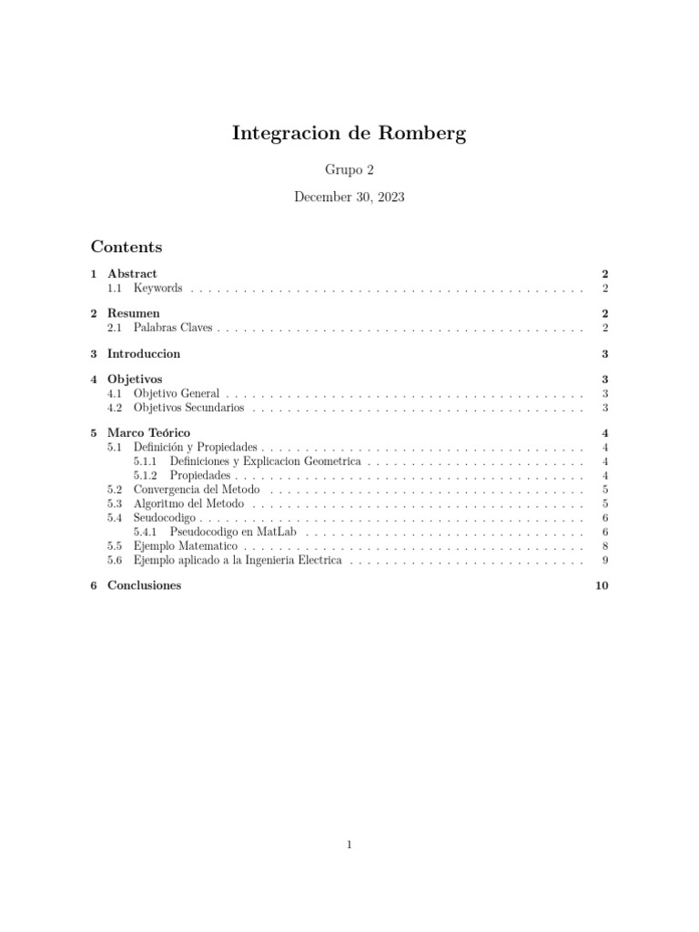Integracion de Romberg | PDF | Integral | Análisis numérico