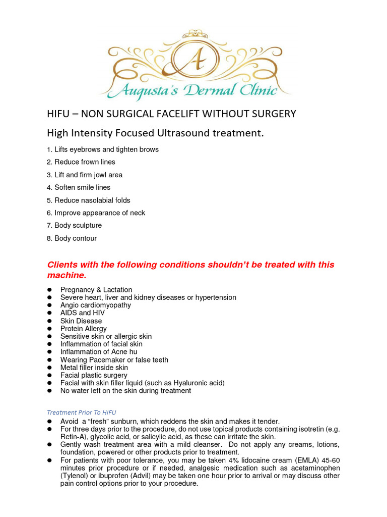 HIFU Treatment | PDF