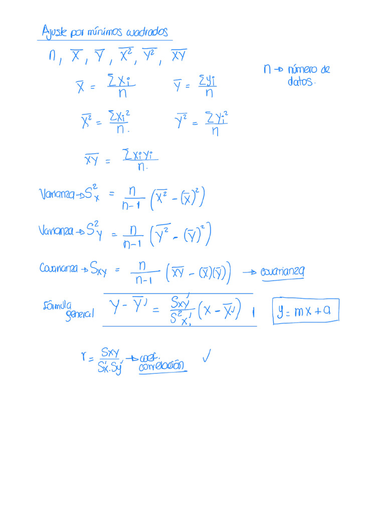 Ajuste por mínimos cuadrados | PDF