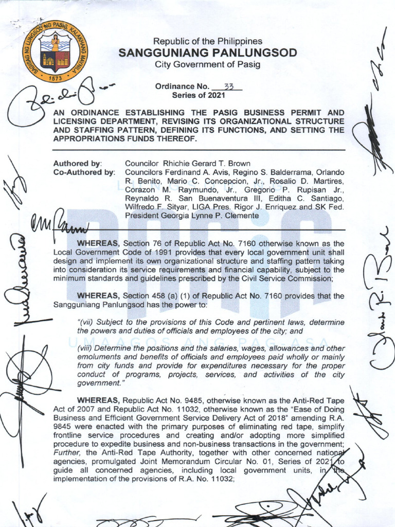 Permits - Pasig City | PDF