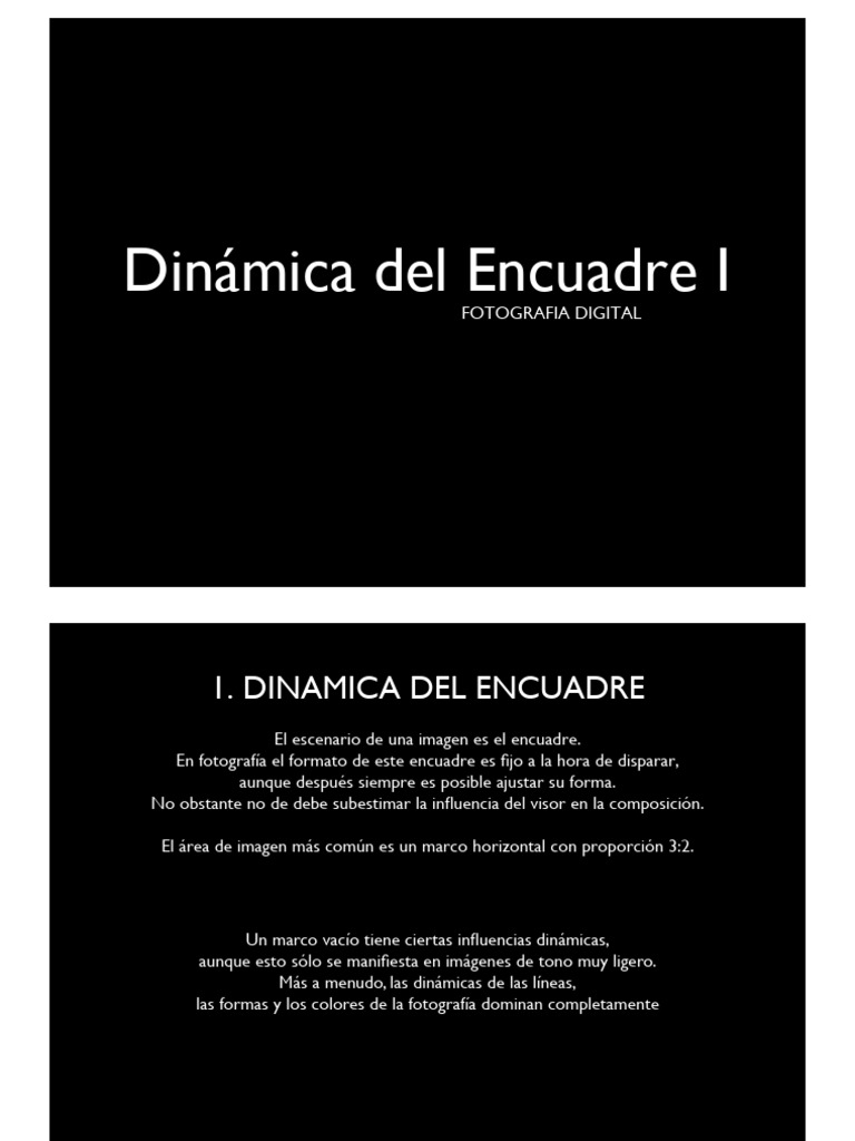 Dinamica Del Encuadre by Jorgecastillo-D3idz5t | PDF | Cámara | Visión