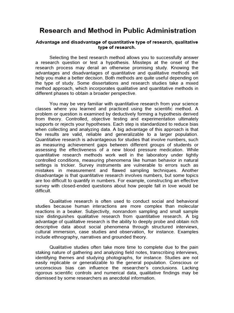 Compre Pointers (MPA 203 - Research and Method in Public Administration) | PDF | Methodology ...