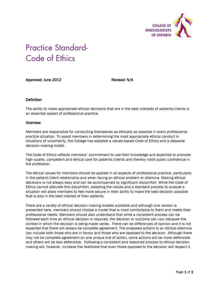 R.Kin Code of Ethics | PDF