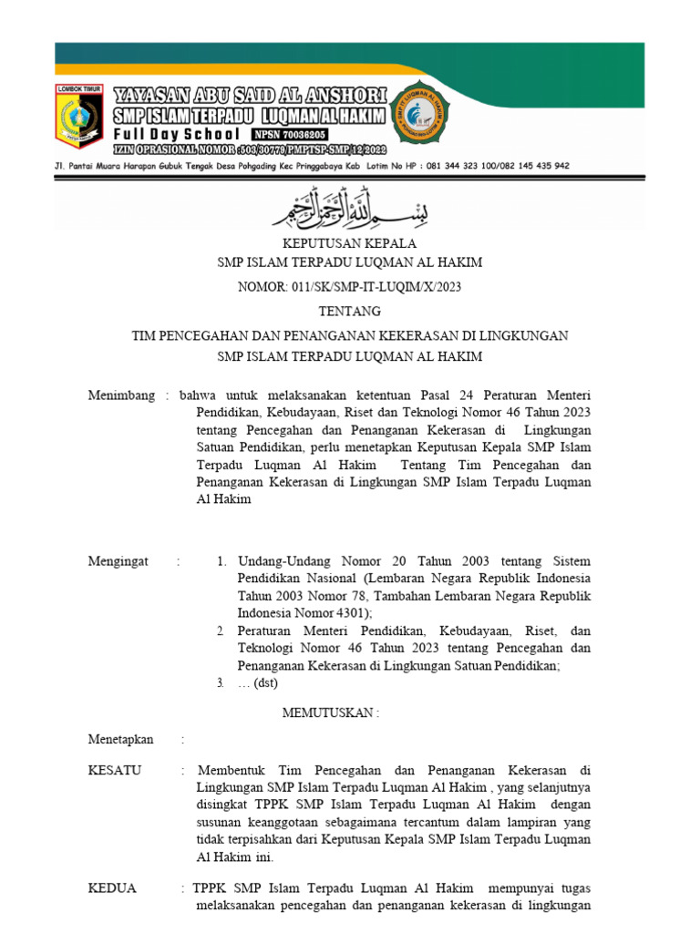 SK TPPK SMP IT Baru | PDF