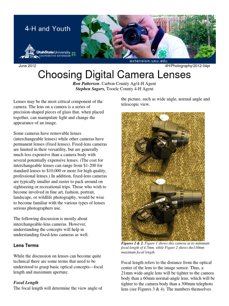 Choosing Lenses | PDF | Camera Lens | Zoom Lens