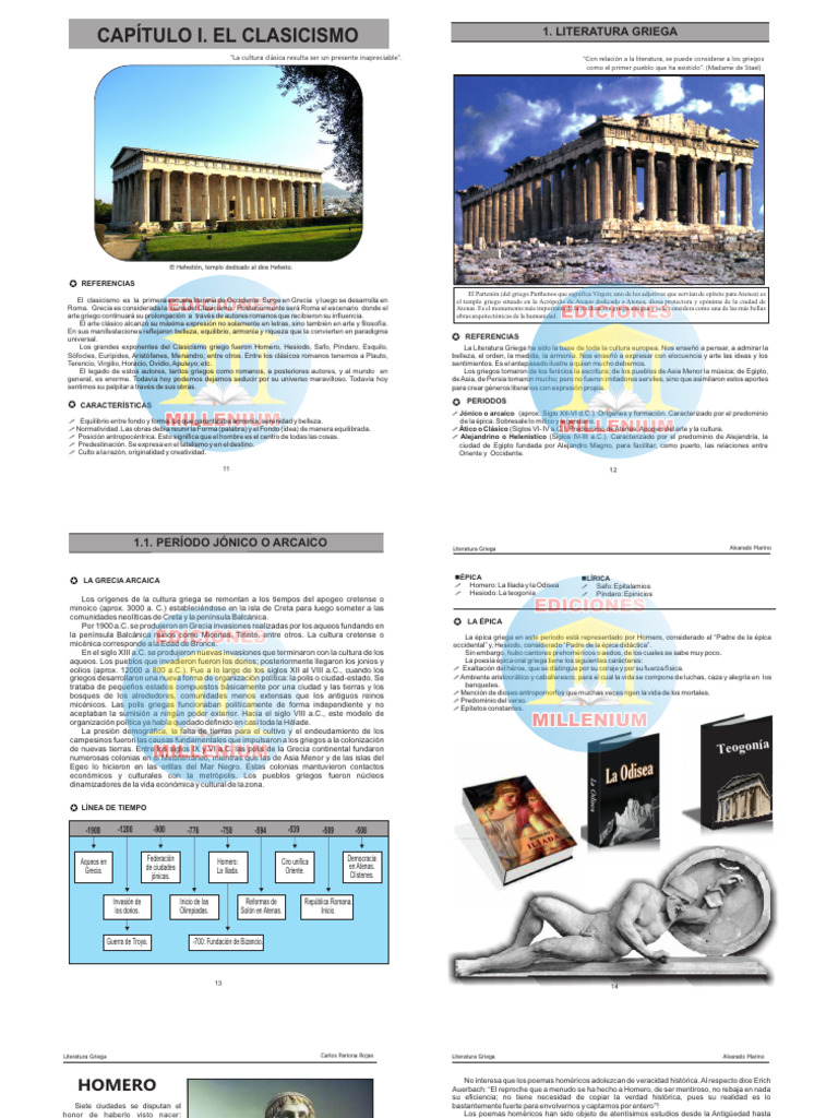 El Clasicismo | PDF | Antigua Grecia | Homero