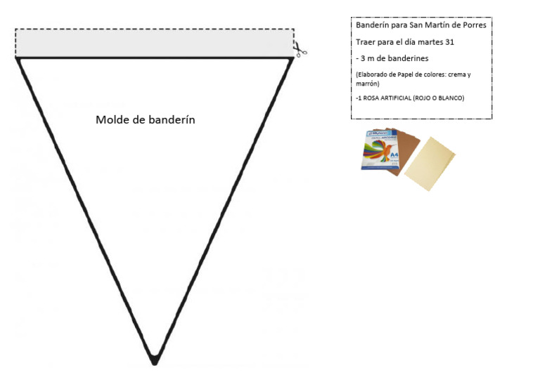 Molde de Banderin de San Martin de Porres | PDF