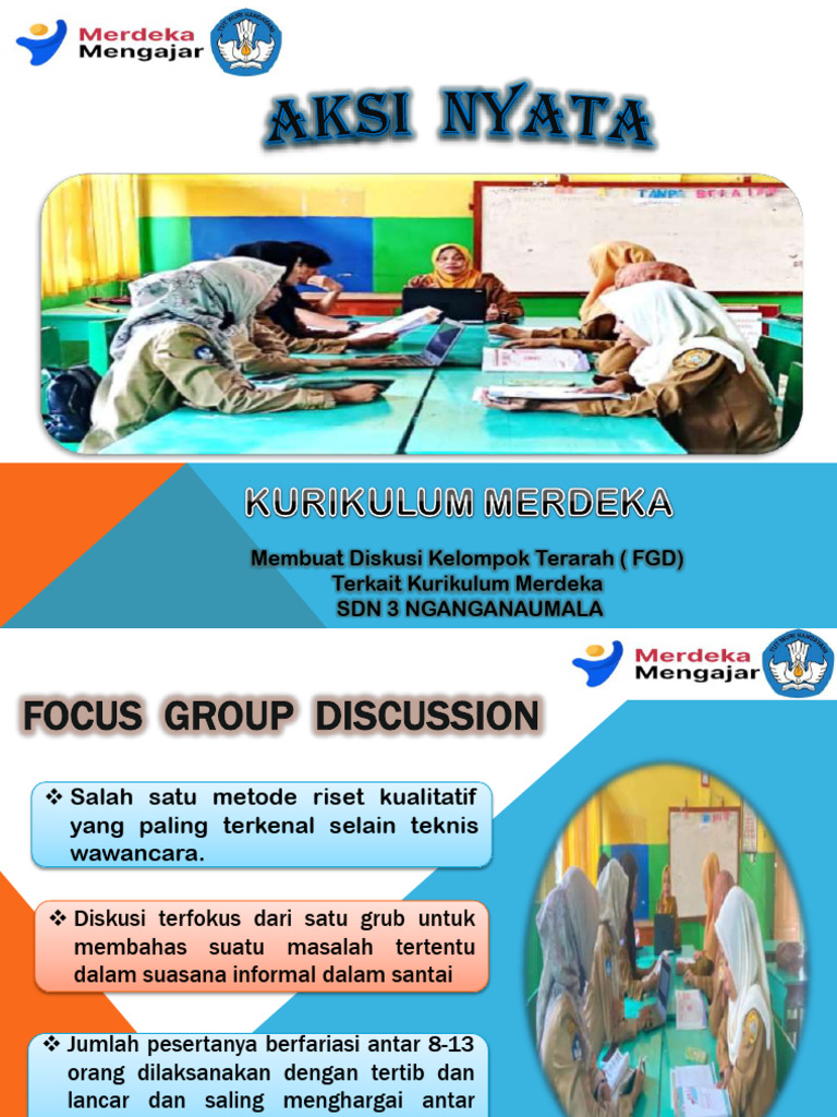Membuat Diskusi Kelompok Terarah (FGD) Terkait Kurikulum Merdeka SDN 3 Nganganaumala - 2 | PDF