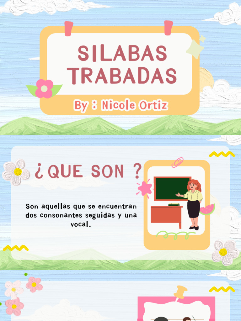 Silabas Trabadas TR | PDF