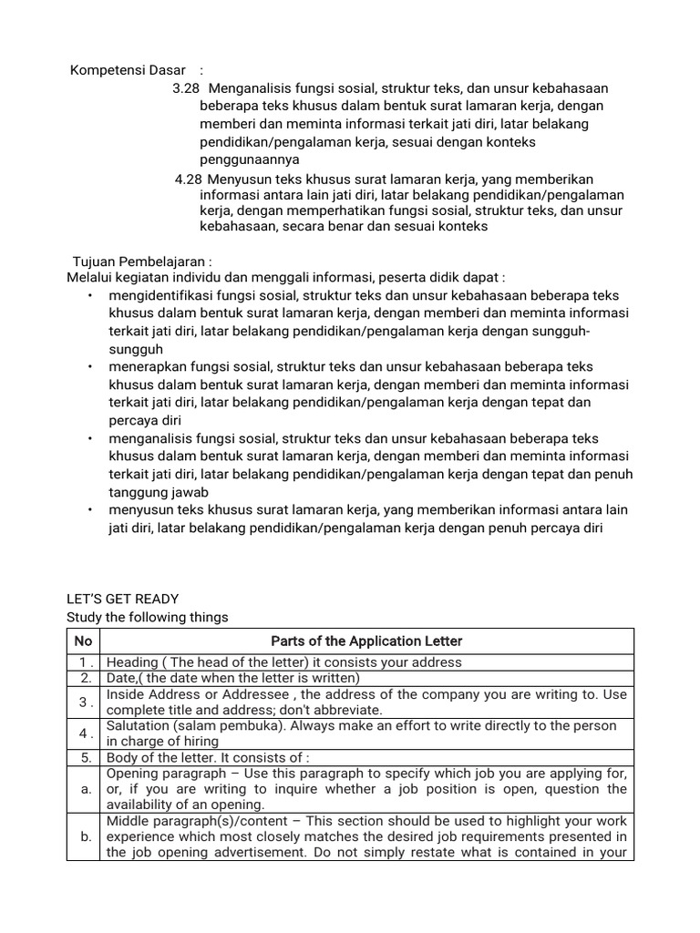 KD 3.28 Application Letter | PDF