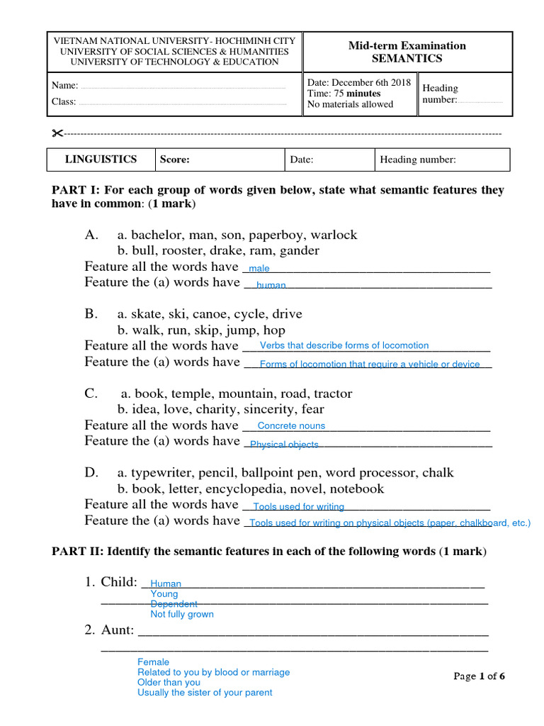 Semantic Test | Download Free PDF | Linguistics