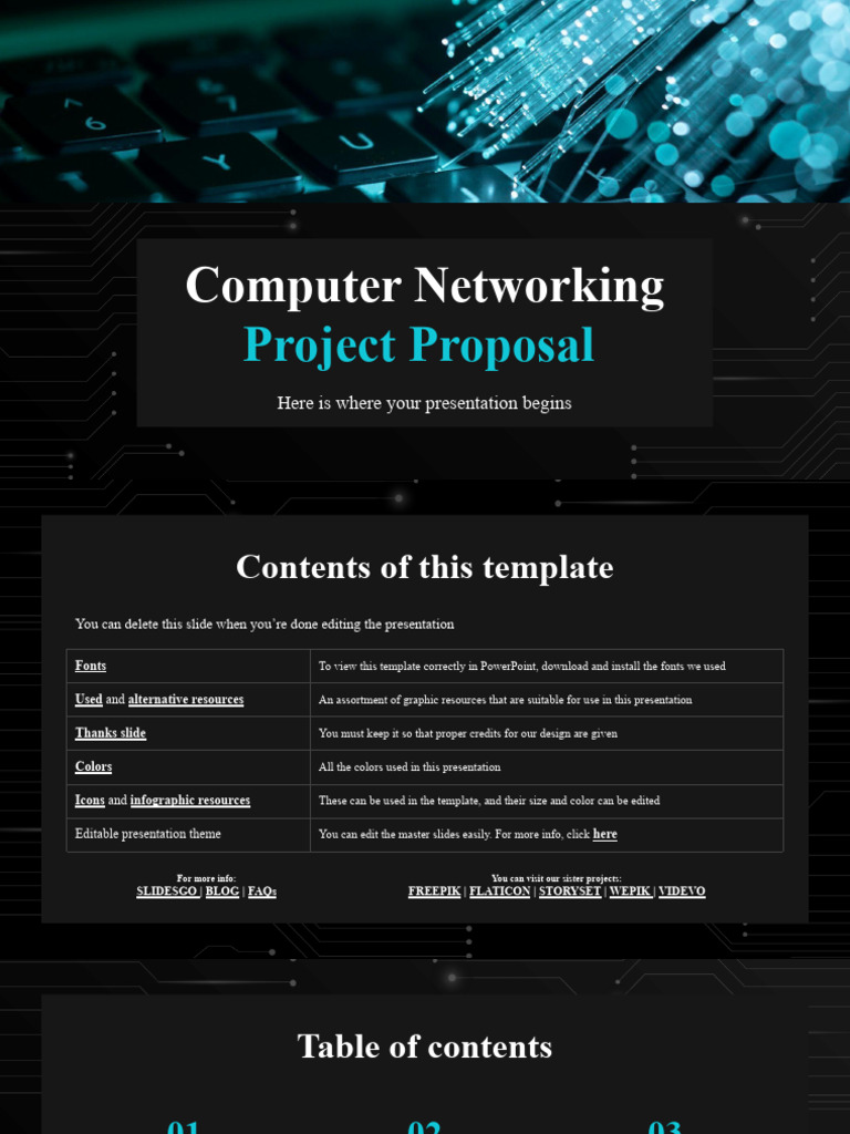 Computer Networking Project Proposal by Slidesgo | PDF