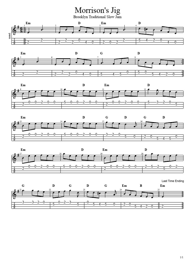 Morrison's Jig (Mandolin Tab) | PDF