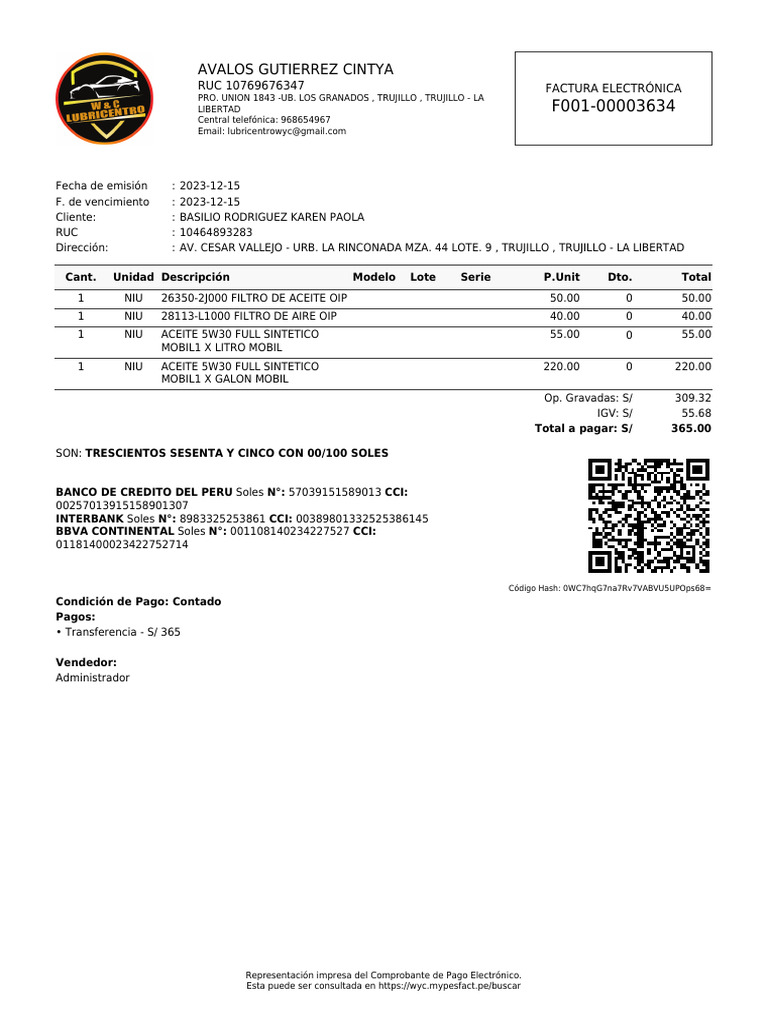 Basilio Rodriguez Karen F001-3634-1 | PDF