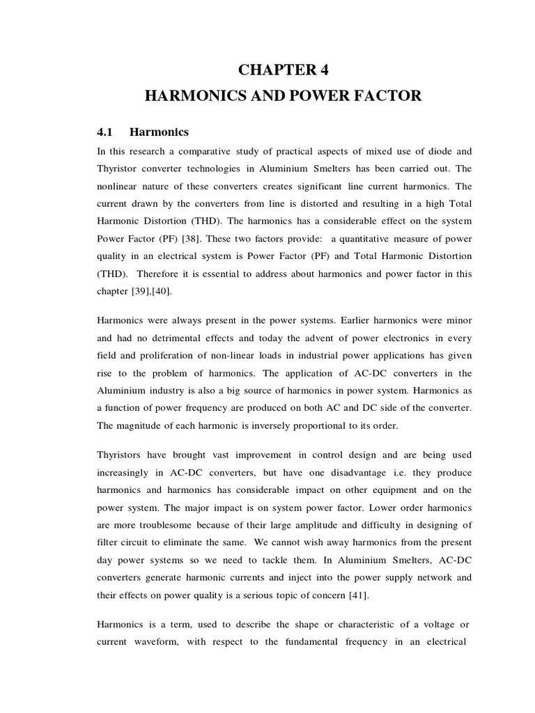 14 Chapter 4 Harmonics and Power Factor | PDF