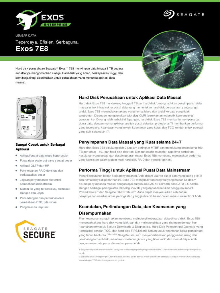 Exos 7 E8 MSFT Data sheetDS1957 5M 2005ID in - ID | PDF