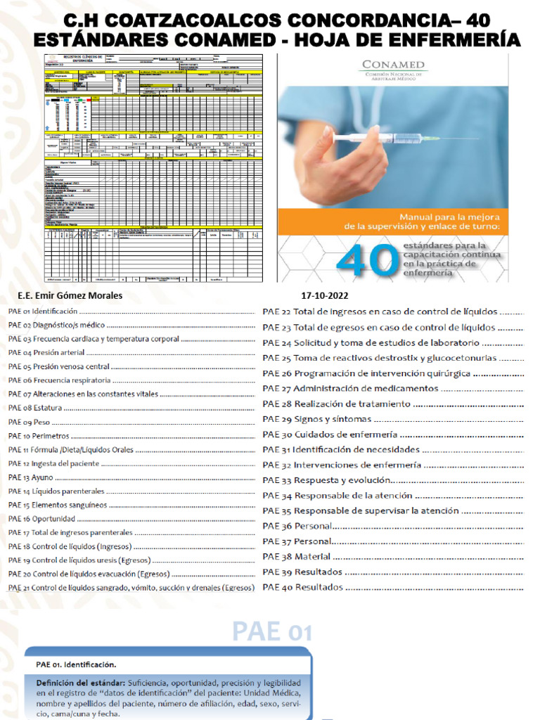 Estándares de Enfermería CONAMED 2022 | PDF | Ciencia y matemáticas