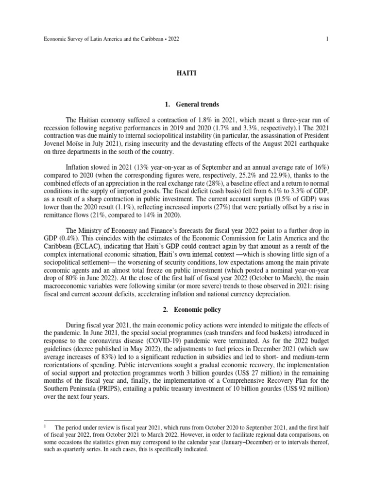 Haiti, General Trends | PDF | Politics Haiti, General Trends | PDF | Politics
