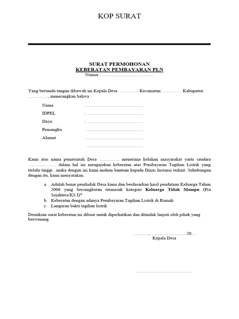 From Surat Keberatan PLN | PDF