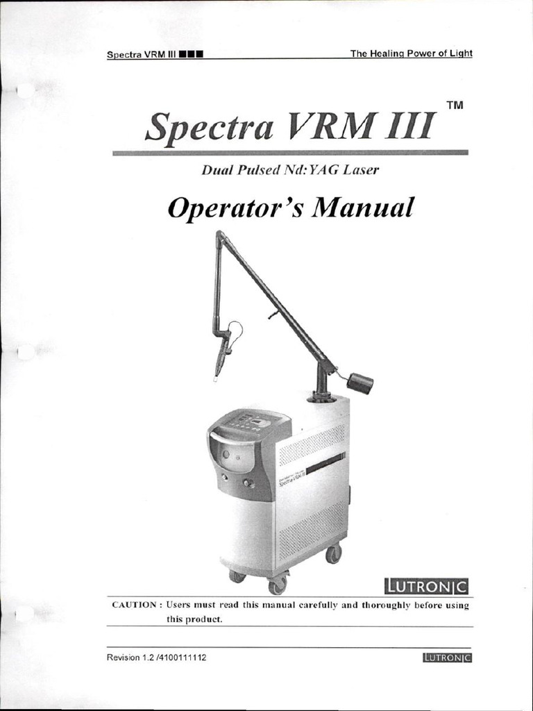Toaz - Info Spectra VRM III Dual Pulse ND Yag Laser PR | PDF