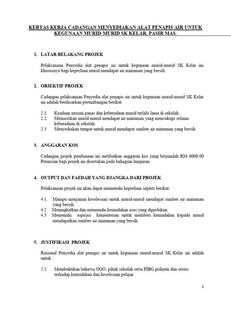 Alat Penapis Air untuk SK Kelar | PDF