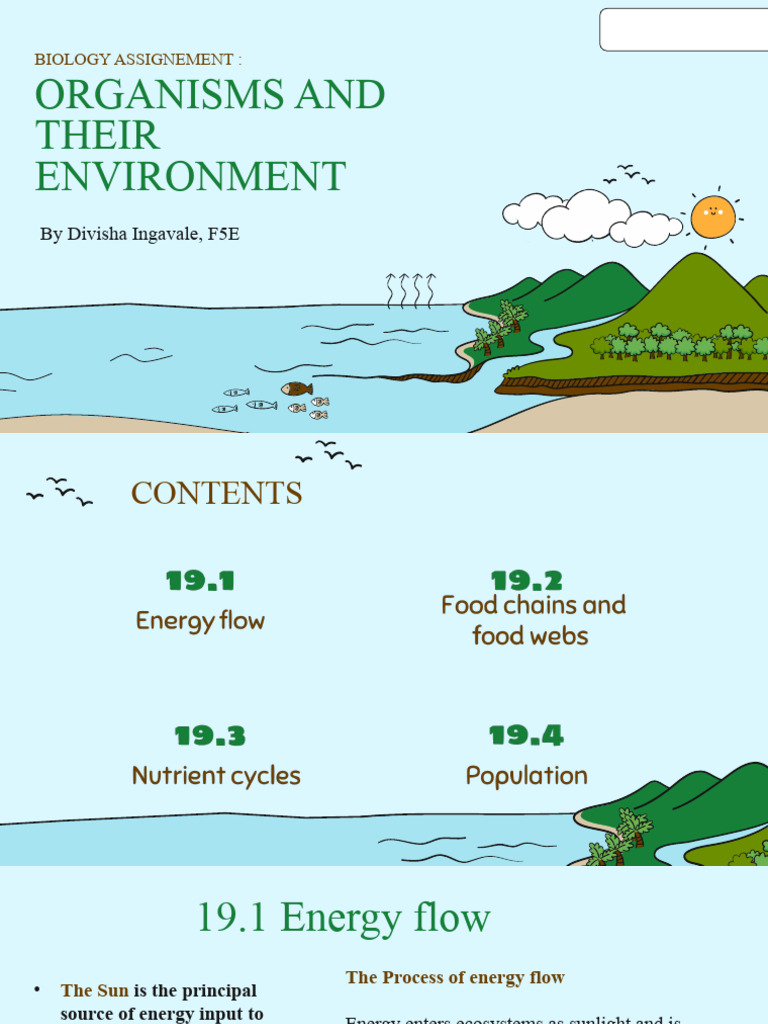 ORGANISMS AND THEIR ENVIRONMENT - Biology Presentation | PDF | Food Web ...