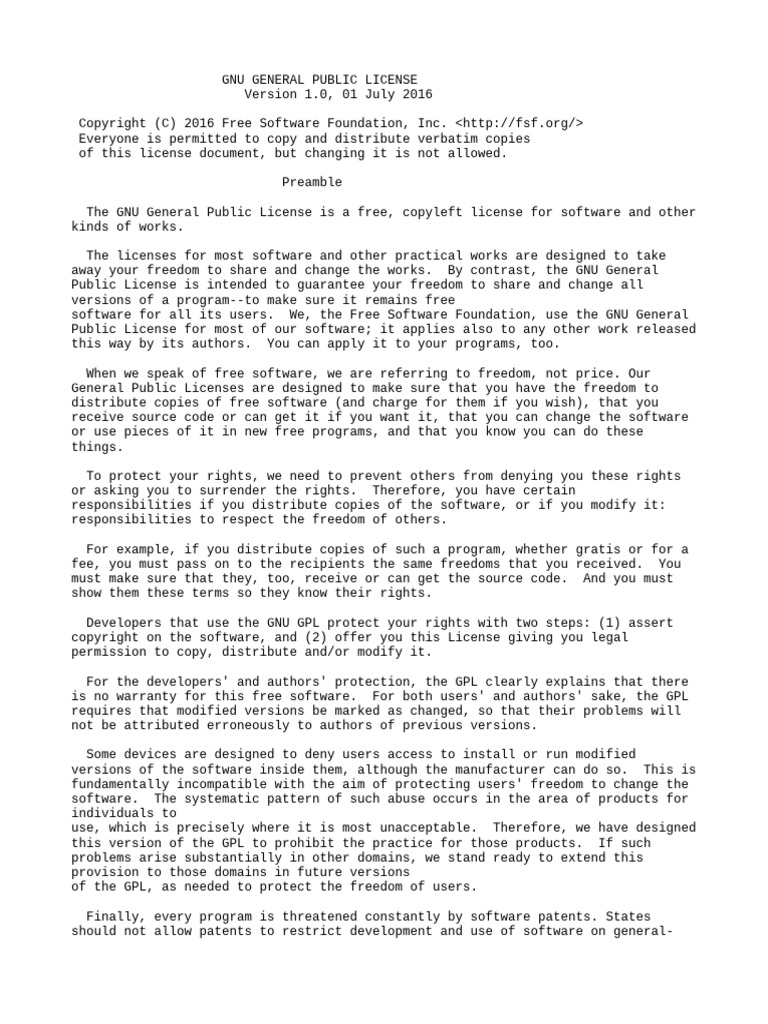 LICENSE | PDF | License | Free Software