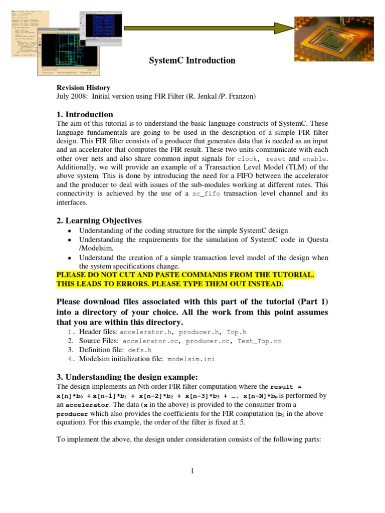 SystemC Introduction | PDF | Constructor (Object Oriented Programming) | Programming