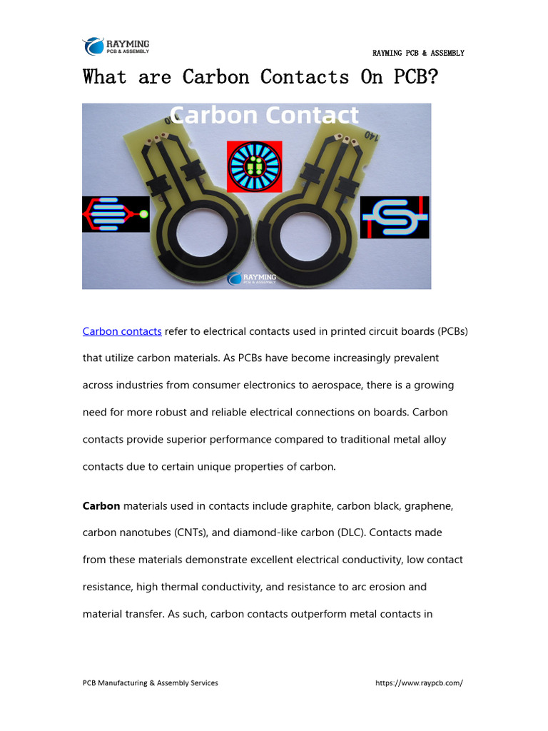 What Are Carbon Contacts On PCB | PDF | Carbon Nanotube | Printed ...