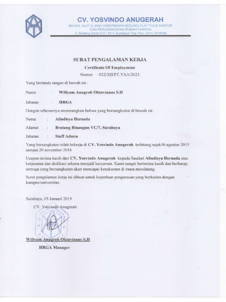 Peng Kerja Alin | PDF