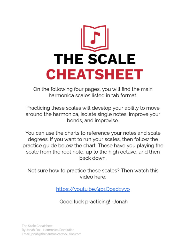 Scale Cheat Sheet | PDF | Scale (Music) | Musical Techniques