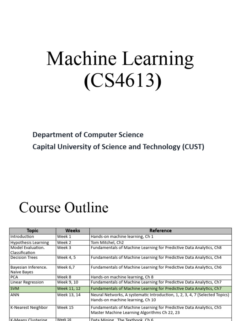 Lecture Slides-Week12 | PDF | Support Vector Machine | Machine Learning