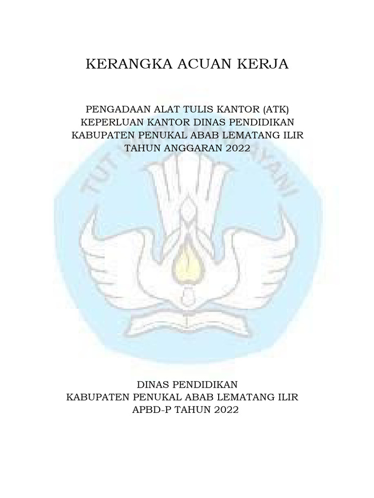 Kak Atk Apbd-P Disdik 2022 | PDF