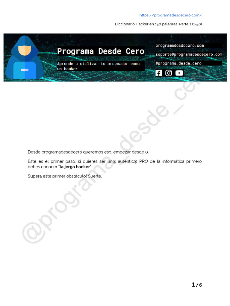.Trashed 1660586544 Diccionario Hacker Parte 1. | PDF | Poco | Programación