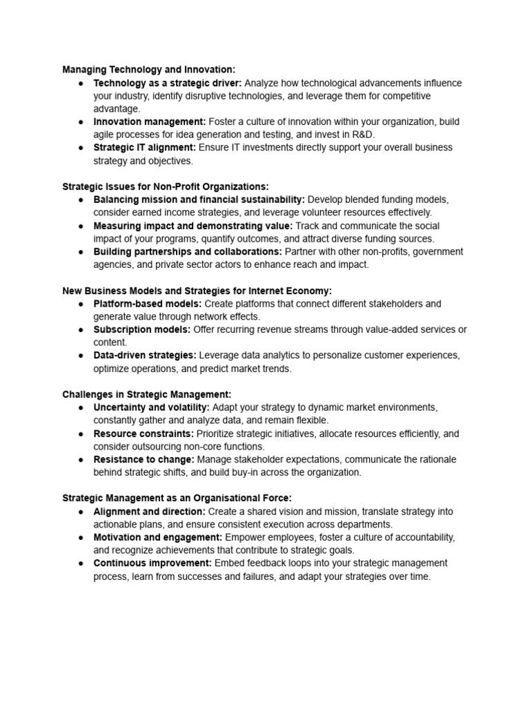 Unit 5 | PDF | Strategic Management | Innovation