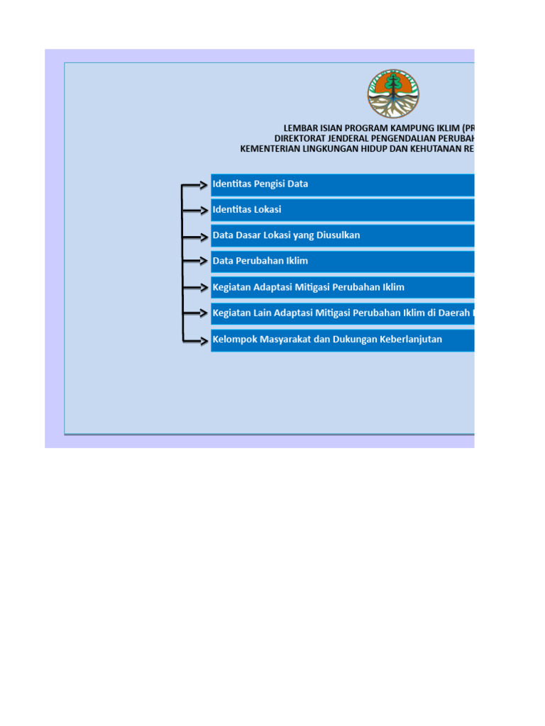 Template Lembar Isian Proklim | PDF