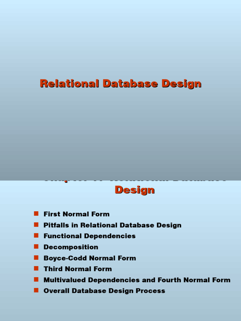 Relational Database Design | PDF | Database Design | Data Model