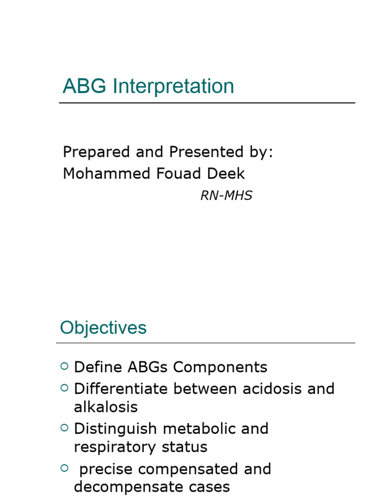 ABGs Interpretation | PDF | Medical Specialties | Physiology