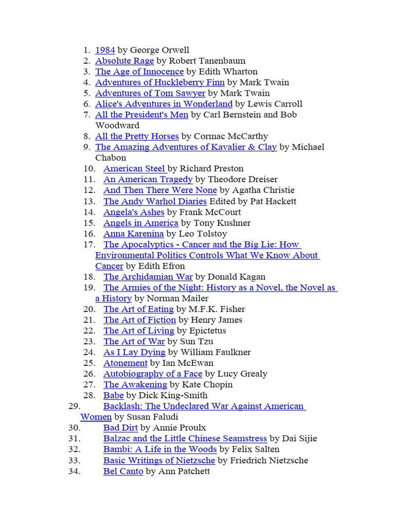 Random Book List | PDF