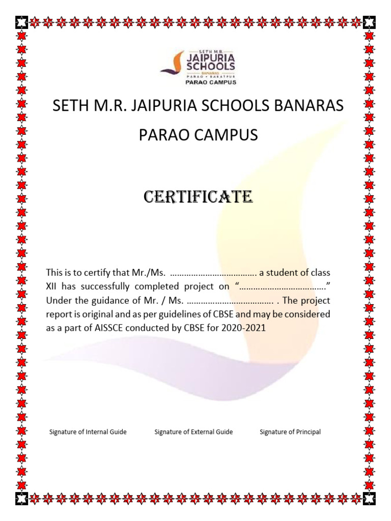 File Acknowledgement and Certificate | PDF