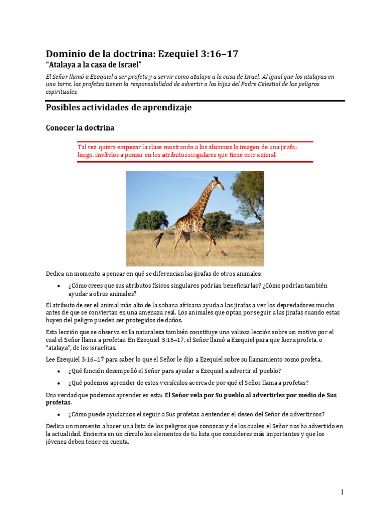 24 Dominio de la doctrina_ Ezequiel 3_16–17 | PDF | Ezequiel